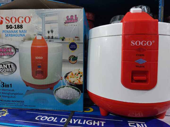 MEGICOM 1,8 LITER SOGO Rice Cooker Penanak Nasi 3 In 1 - Tipe SG-188 | Lazada Indonesia