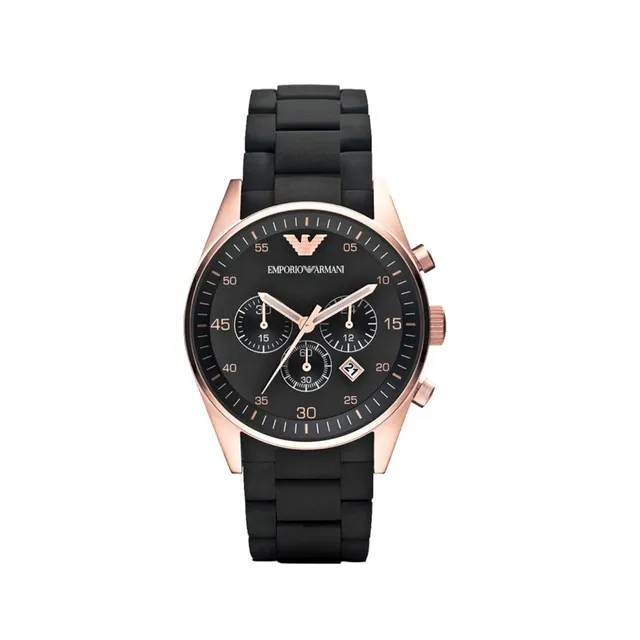 EMPORIO ARMANI นาฬิกาข้อมือผู้ชาย รุ่น AR5905 Chronograph Silicone ...