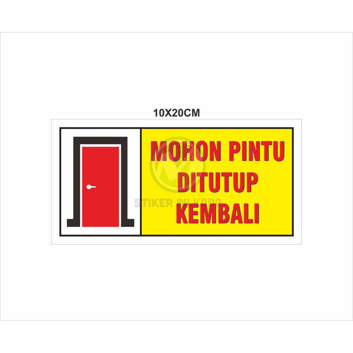 STIKER VINYL MOHON PINTU DITUTUP KEMBALI | Lazada Indonesia