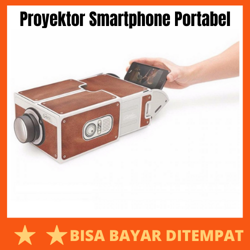 Proyektor Smartphone Portabel Cardboard 2.0 / Mini Proyektor Projector ...