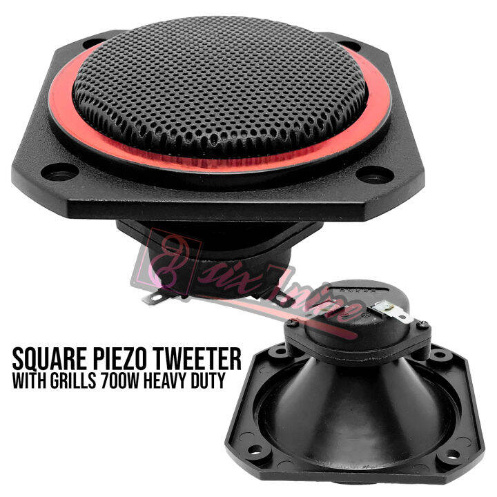 Square Piezo Tweeter 700W With Grills Heavy Duty | Lazada PH