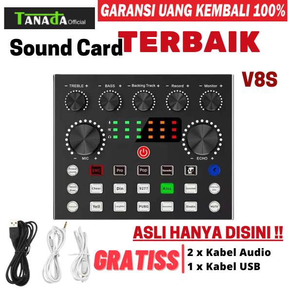 Sound card V8S Mixer SoundCard V8S MIXER Audio USB External Soundcard ...