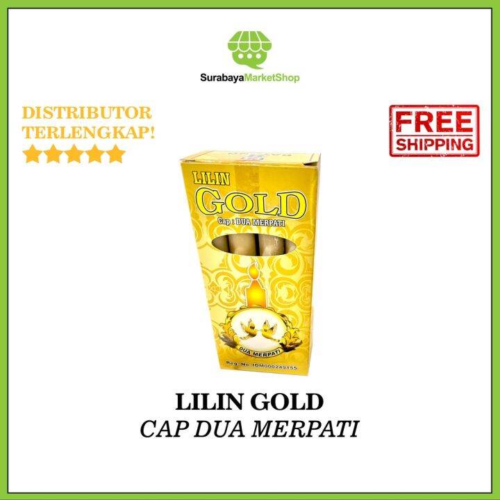 Lilin Gold Cap Dua Merpati - Lilin Mati Lampu Natal Jumbo Besar dan ...