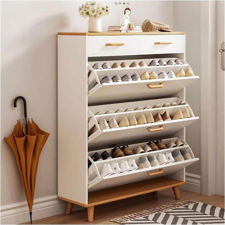 Rak Sepatu Kayu Kapasitas Besar Minimalis / Rak Sepatu Serbaguna Rak ...