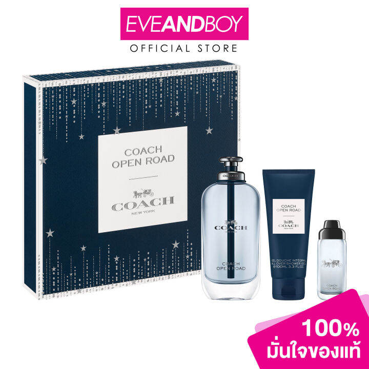 COACH - Open Road Set22 EDT 100 ml + EDT 15 ml + Shower gel 100 ml ...