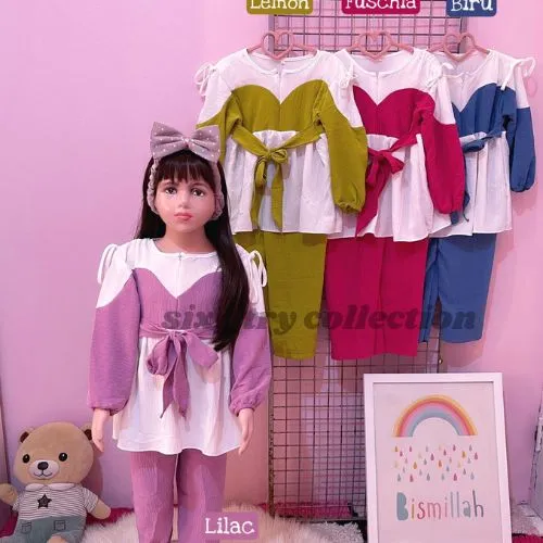 Setcel crinkle lesti serut anak perempuan usia 3 - 12 tahun viral ...