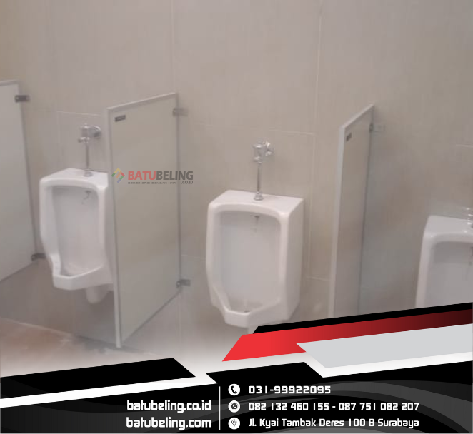 Sekat Urinoir PVC Board Pembatas Urinal Kotak Penyekat Kamar Mandi ...