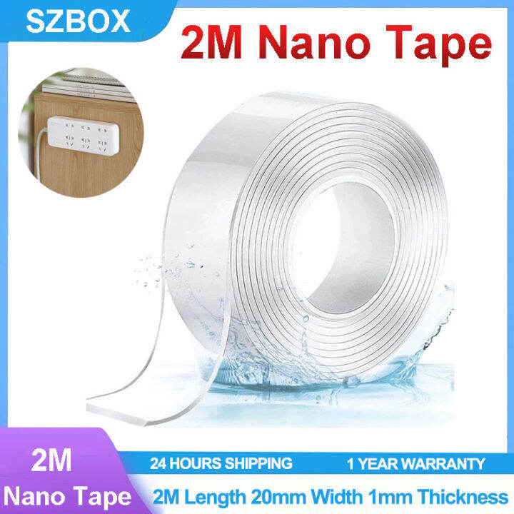 2M Nano Double Sided Tape 2M Length 20mm Width 1mm Thickness Strong ...