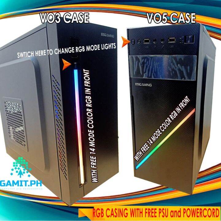 Pc case Cpu case Rgb gaming case mid tower pc case budget | Lazada PH