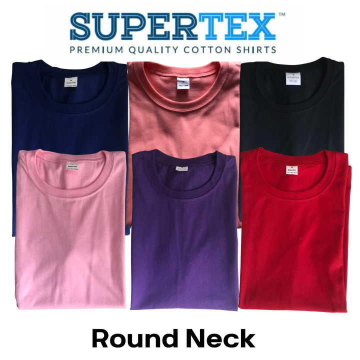 Supertex Plain Round Neck T-shirt Quality Cotton for Men and Women ...
