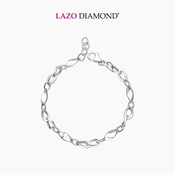 LAZO DIAMOND Twisted Link Bracelet in 9k White gold | Lazada