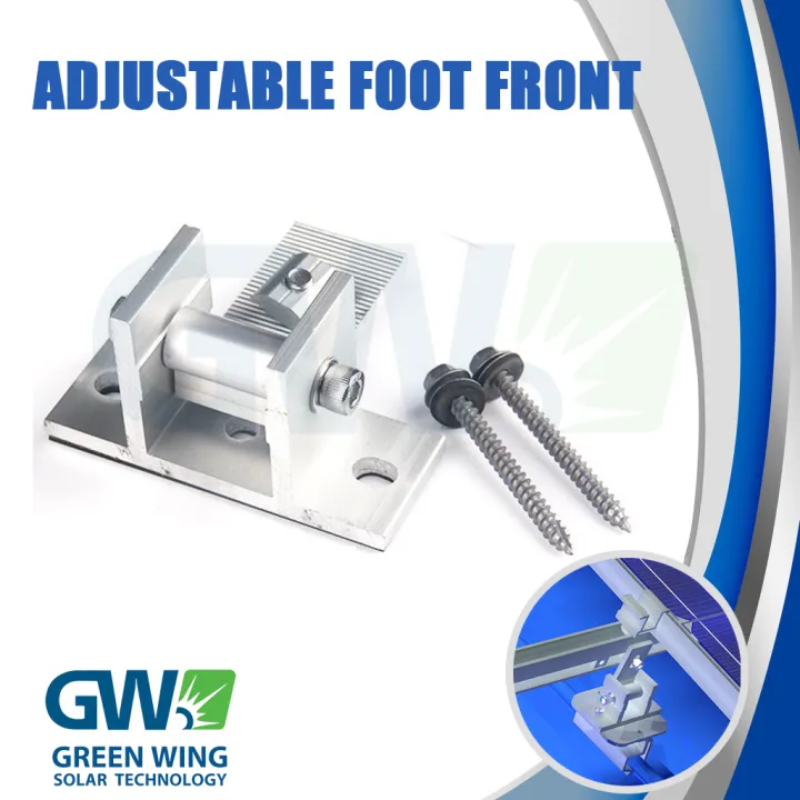 Adjustable foot front ขายึดราง แผงโซล่าเซลล์ ขาแผงโซล่าเชล อลูมิเนียมอ ...