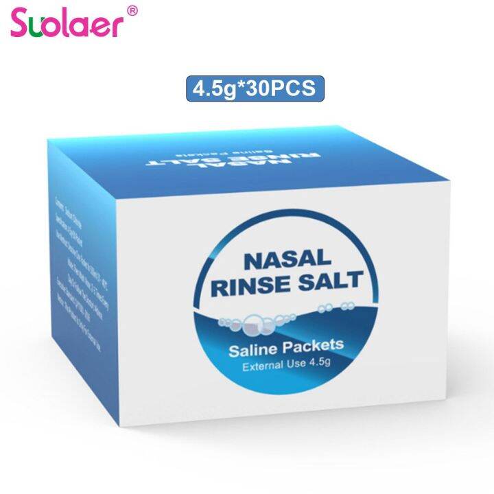 Suolaer 30PCS/Box 4.5g 2.7g Rinsing The Nose Irrigador Nasal Salts ...