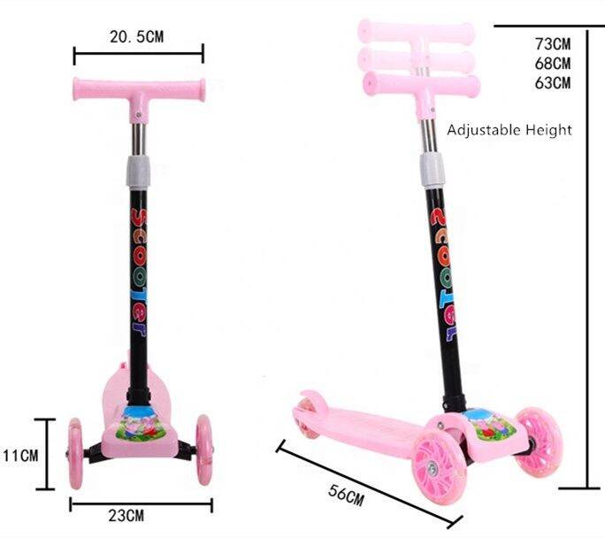 AME#2 Kids 3 Wheels Scooter With light Outdoor Toys Foldable Scooter ...
