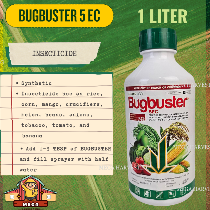 BUGBUSTER 5EC INSECTICIDE 1L RICE CORN MANGO CRUCIFERS MELON BEANS ...