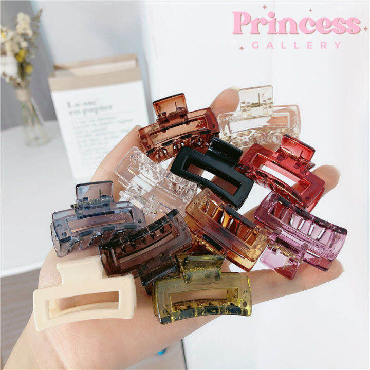 Jepit Rambut Transparan Salon Model Kotak Bolong Bentuk Balok Jedai ...