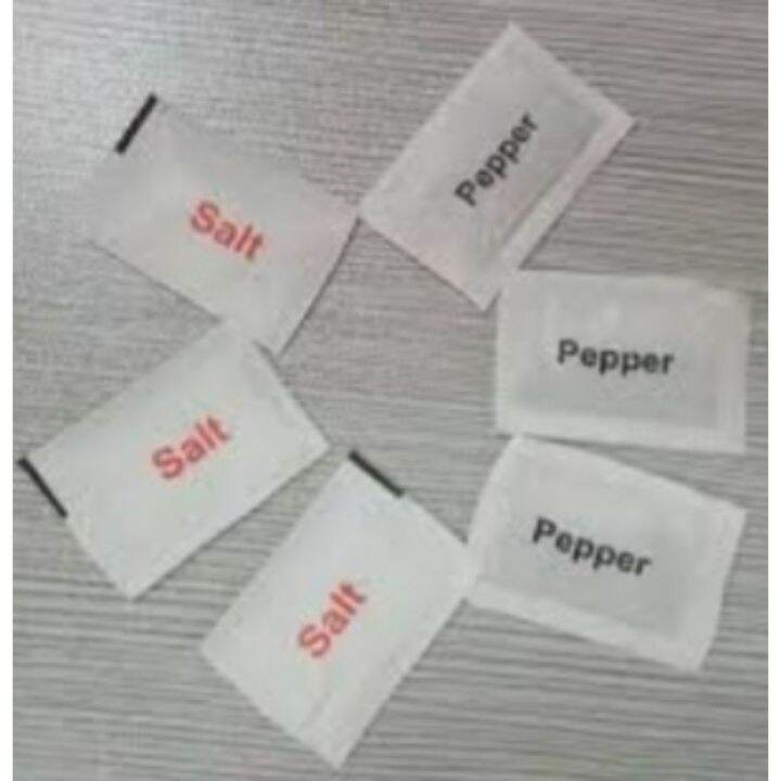 CHILI FLAKES | SALT | PEPPER in sachet 100pcs | Lazada PH