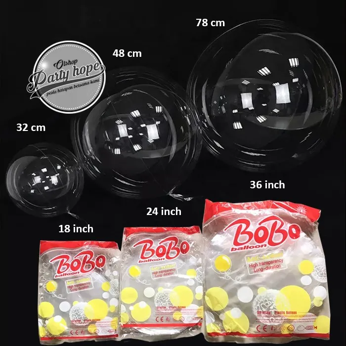 balon pvc transparan per pack / balon bobo pvc / balon pvc bening clear ...
