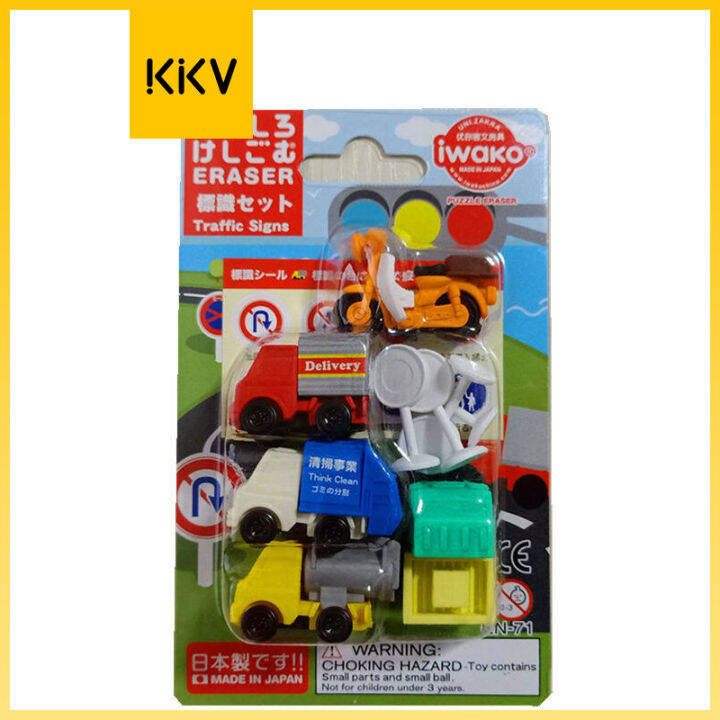 KKV-Iwako Set Fun Eraser-Traffic Sign ER-BRI055 Fun, Beautiful and Useful Eraser | Lazada Singapore