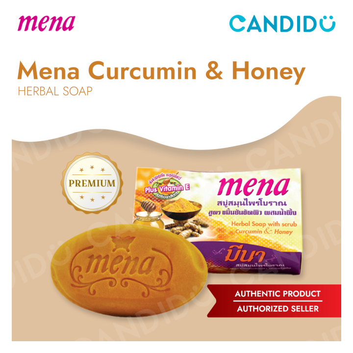 Mena Premium Curcumin and Honey Herbal Face and Body Soap with Scrub ...