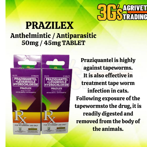 [3G AGRIVET] Prazilex Dewormer tablet 1SOLD per 10 TABLETS /FOR PETS ...