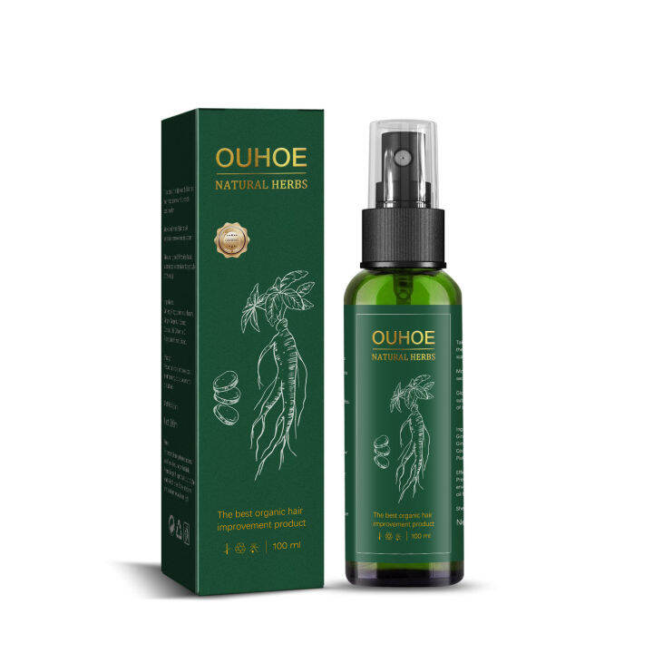 OUHOEป้องกันผมร่วง สเปรย์ ปลูกผม 100ml เซรั่มเร่งผมยาว เซรั่มบำรุงผม น้ำมัน ปลูกผม นํ้ายาเร่งผม ...