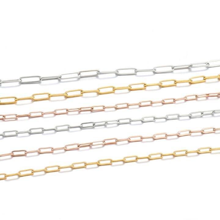 1M/pack NEW 2021 Flat Metal Chain, Stainless Steel Chain For Diy ...