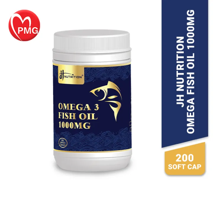 [JH NUTRITION] Omega 3 Fish Oil 1000mg 200's (EPA, DHA, Vitamin E) - anti-inflammation, heart ...