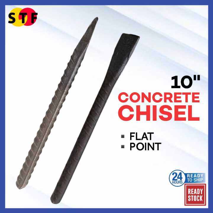 10" Concrete Chisel Pahat Simen Flat / Point | Lazada