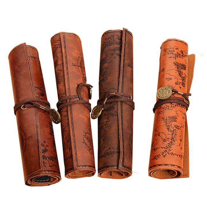 FGHJD Unique Vintage Roll Luxury Treasure Map Case Bag Purse Pouch ...
