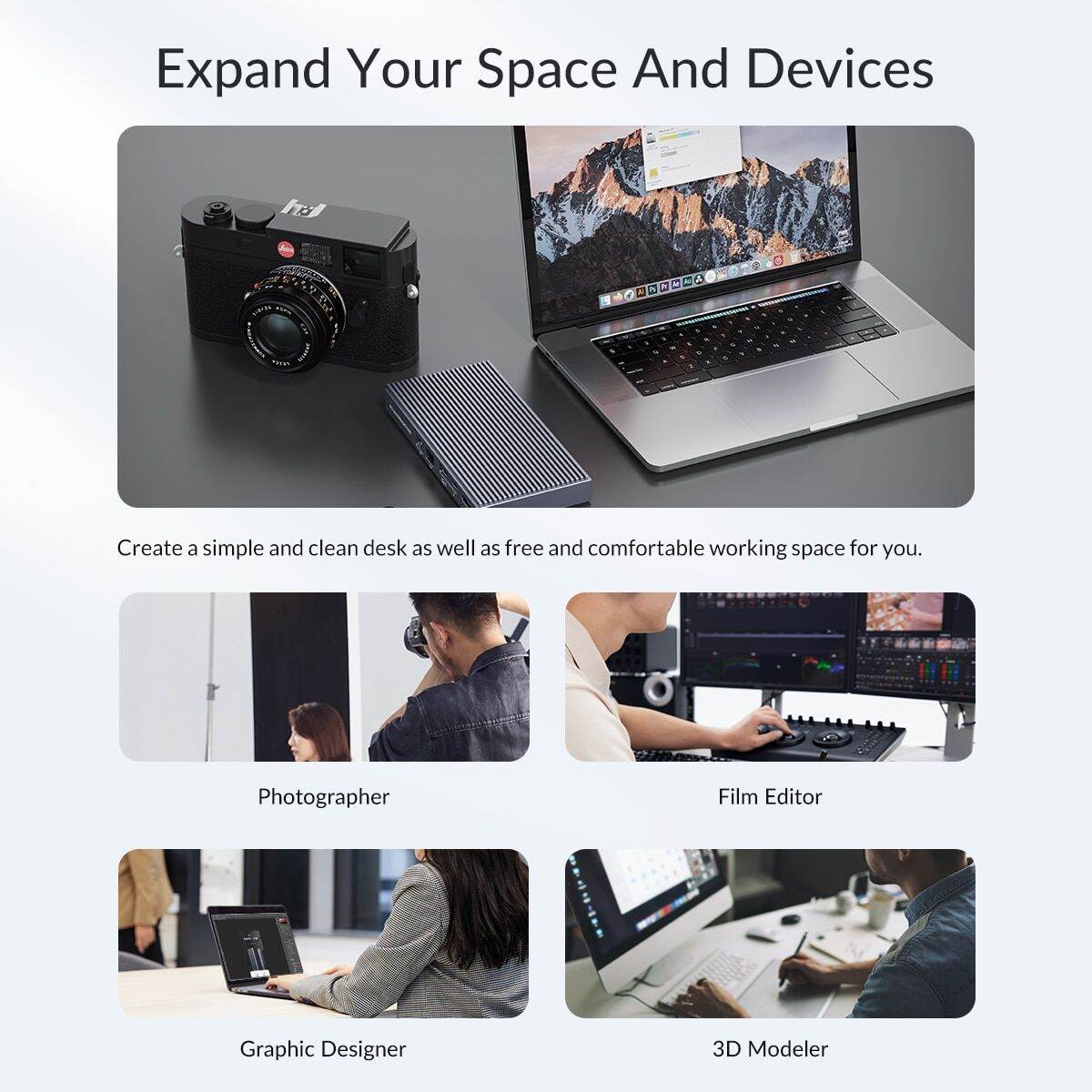 ORICO M.2 NVMe NGFF SSD พร้อม Thunderbolt 3 Dock Station Splitter Type ...