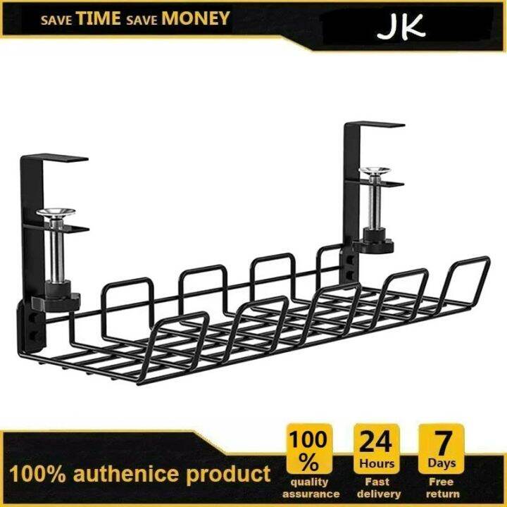 Desk Cable Management Tray Under Table Socket Hang Holder Power Strip ...