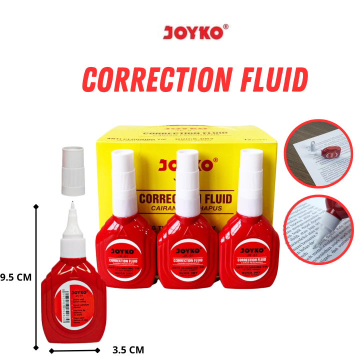 Tipex Cair Correction/ Tape Cepat Kering / Joyko-01 / Tipex Penghapus ...