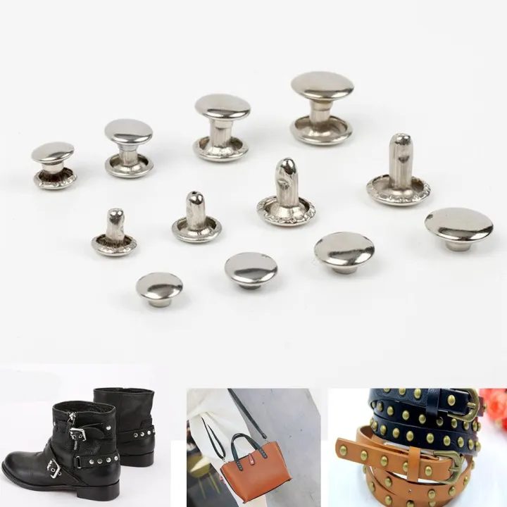 CMB 50ชิ้น6/8มิลลิเมตรร้อนขายสตั๊ดผ้าปุ่มทองเหลืองเล็บหัวกลมสกรูหมวกคู่ ...