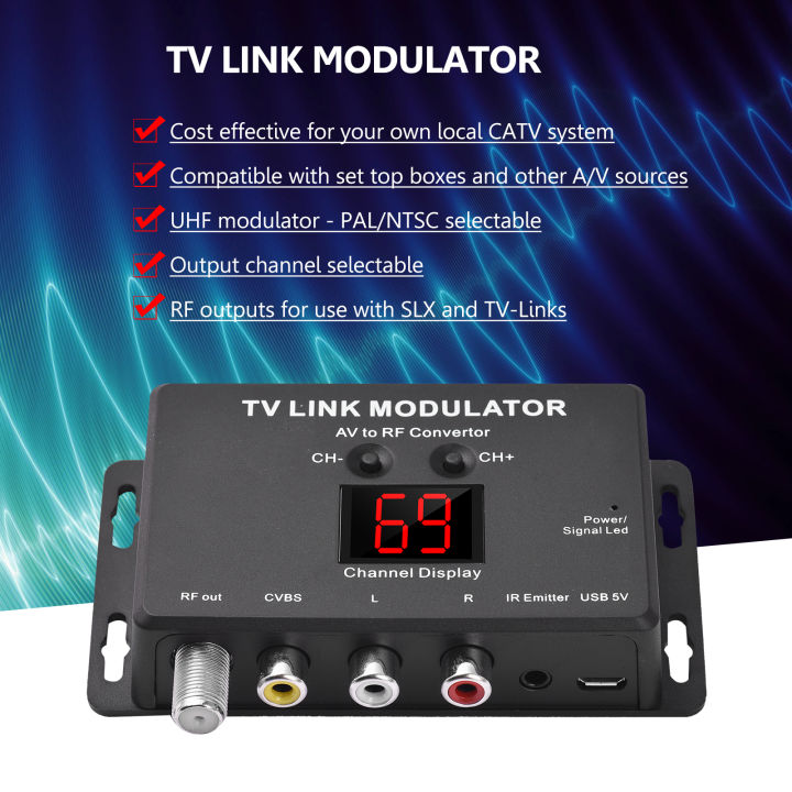 nishore-TM80 TV LINK Modulator AV to RF Converter | Lazada PH