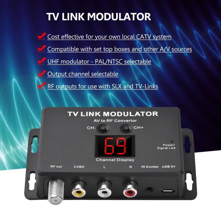 keykits- TM80 TV LINK Modulator AV to RF Converter | Lazada PH