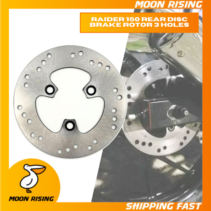 RAIDER 150 REAR DISC BRAKE ROTOR 3 HOLES MOTORCYCLE MOONRISING | Lazada PH