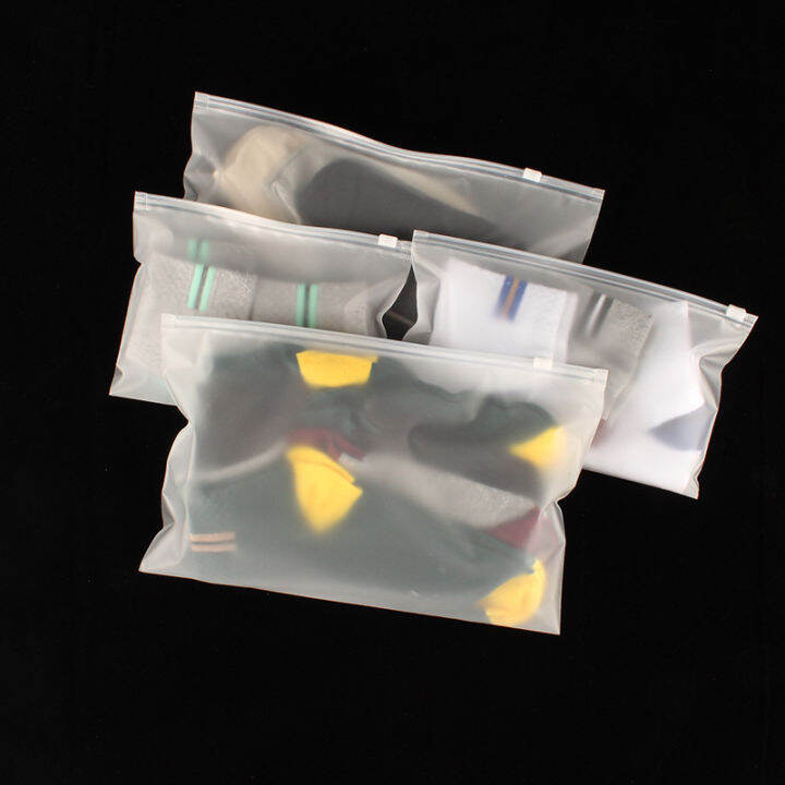 Ziplock Horizontal Bag Transparent Storage Bag Travel Clothes Household ...