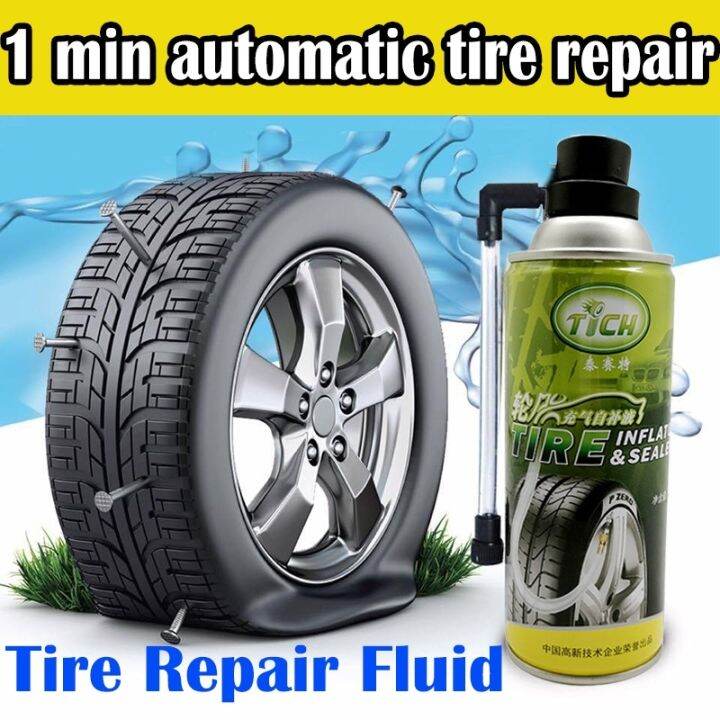 Tire Repair Fluid Tire sealant Inflator 450ml Inflatable Tire quick ...