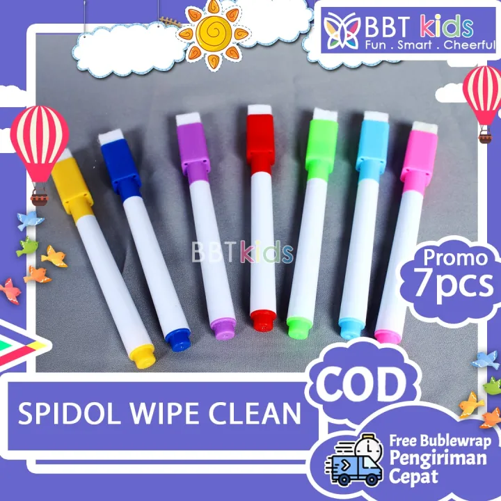 SPIDOL WIPE CLEAN SEPIDOL BAN SPIDOL WHITEBOARD WARNA PAPAN TULIS ...