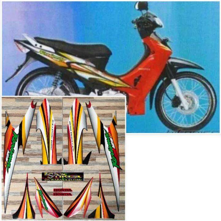 striping original Honda karisma 125D merah hitam tahun 2003 2004 ...
