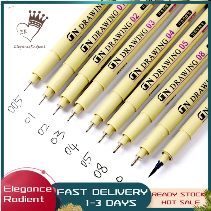 COD acceptable 9pcs/pack Pen Marker Waterproof Calligraffiti Pigment ...