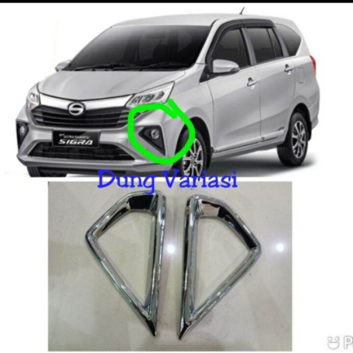 cover foglamp ring foglamp sigra 2019-2020-2021-2022-2023-2024 Chrome ...