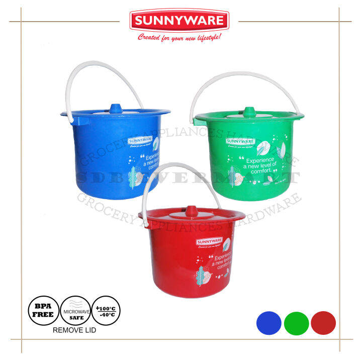 Sunnyware-Chamber Pot Arinola with Handle-Large-[8610]-Green Blue Red ...