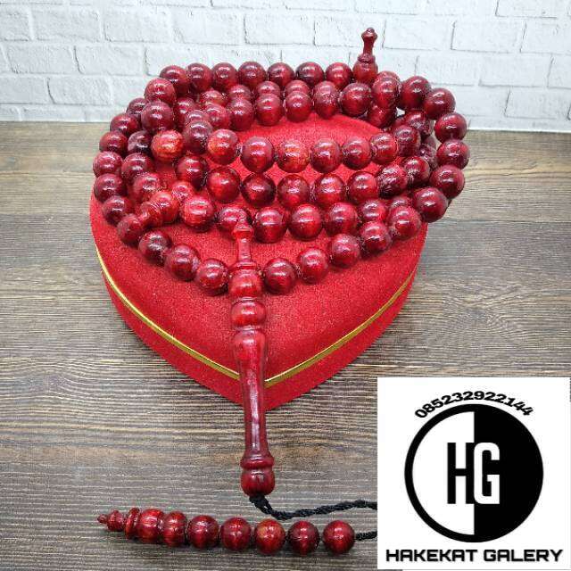 Tasbih muslim pohon pinus/damar merah model butiran ZI 432 | Lazada ...