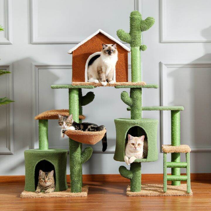3 In 1 Mordern Cat Tree Combination Cat's Tower With Scratching Post ...