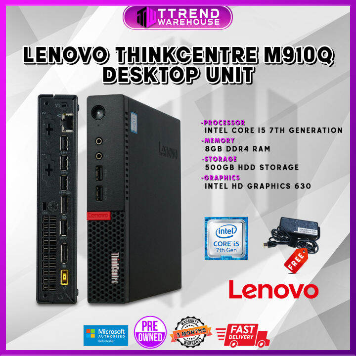 Lenovo ThinkCentre M910 / M910Q Tiny Desktop PC System Unit | Intel ...