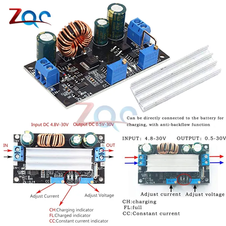 1pc DC DC Constant Voltage Boost Buck Converter 4.8-30V Solar Charger ...
