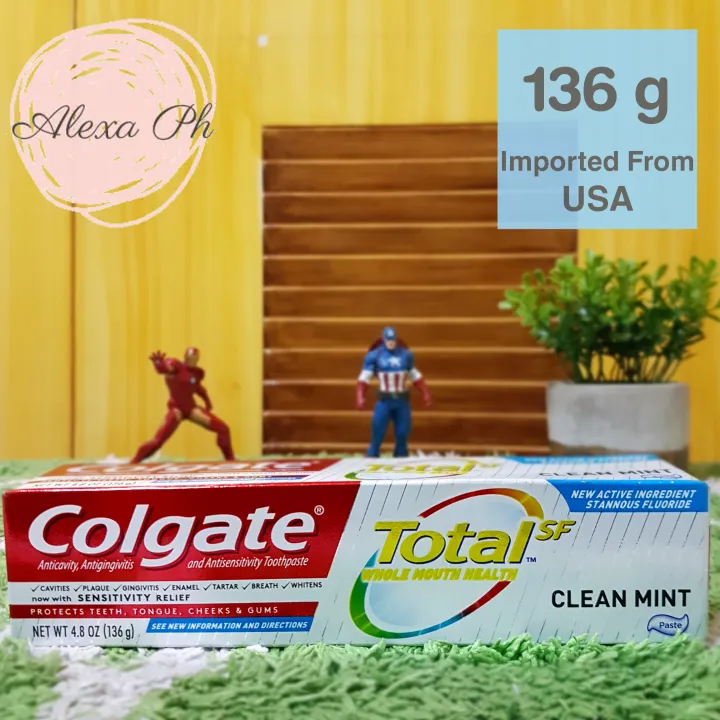 Colgate Total SF Whole Mouth Health Toothpaste, Clean Mint (136 g ...