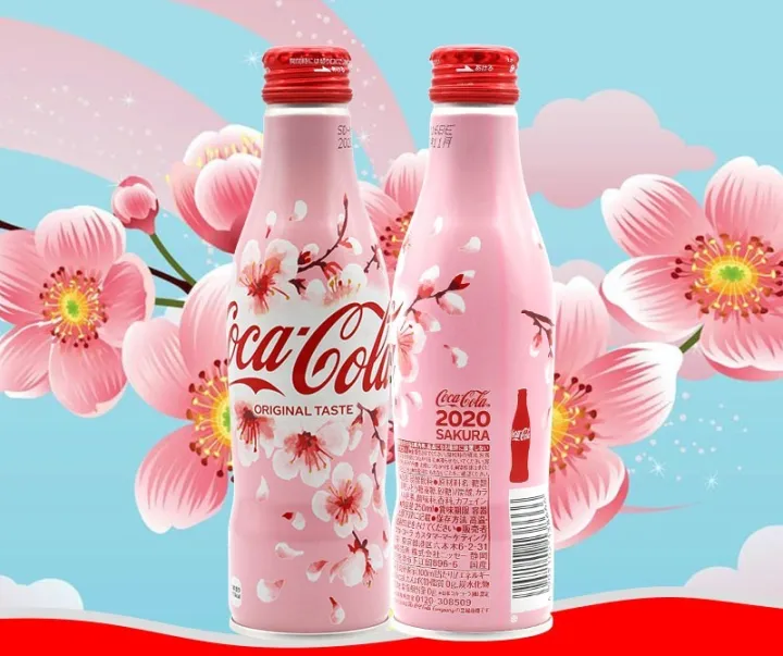 Coca Cola COKE Sakura Bottle 2020 limited Design โค้กญี่ปุ่น โค้กซากุระ ...